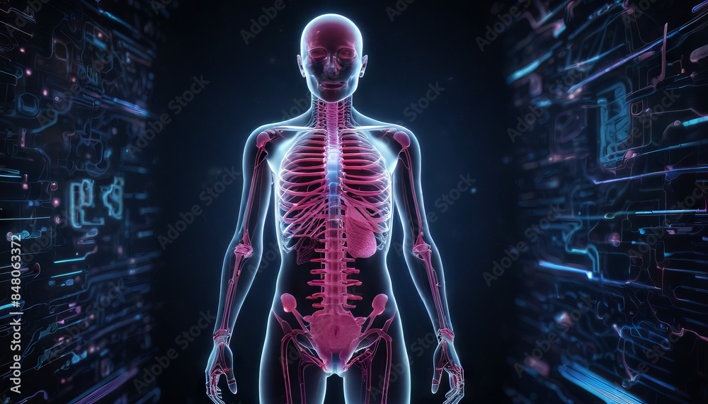 High-Resolution Digital X-Ray of Human Skeleton: Advanced Medical ...