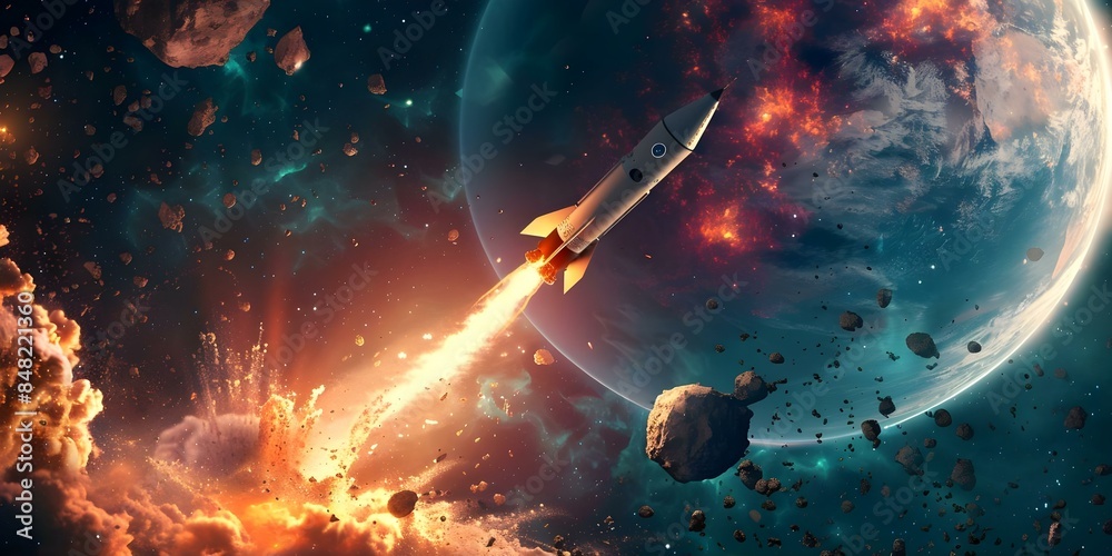 Rocket narrowly avoids destruction on exploding planet in thrilling ...