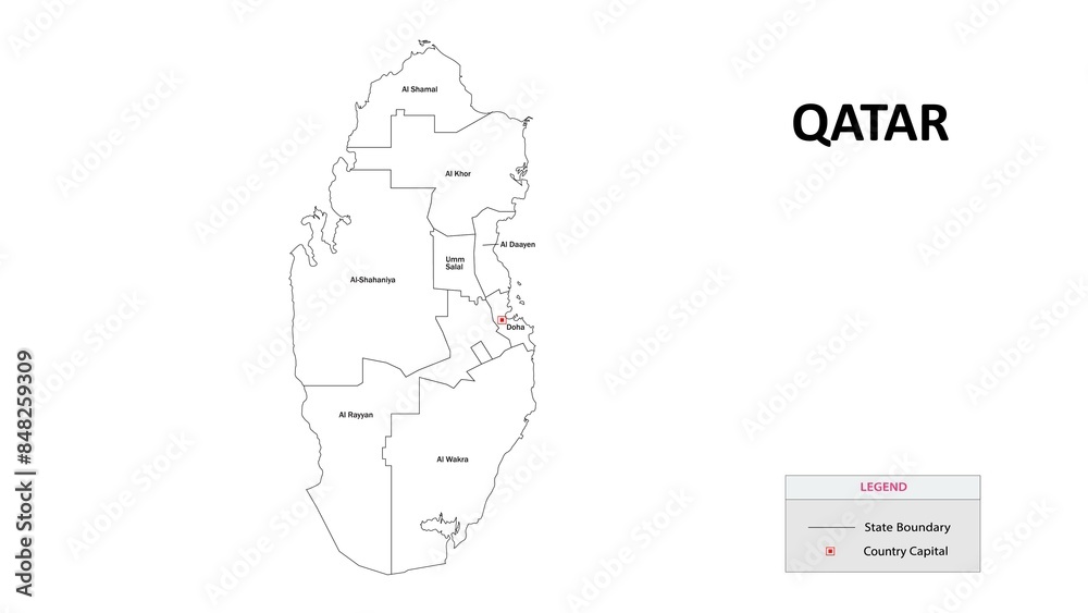 Qatar Map. State and district map of North Korea. Administrative map of ...