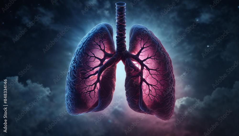 Advanced Digital Art of Human Lungs: High-Resolution Illustration of ...