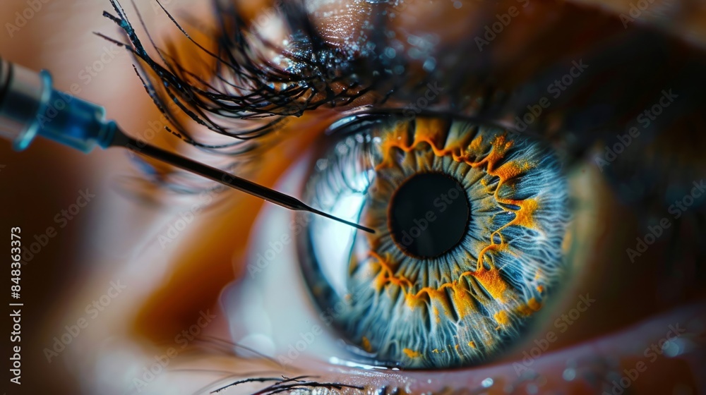 A close-up image of an eye surgery, depicting the journey of sight ...