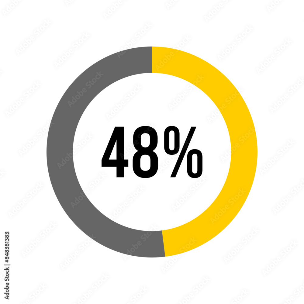 48% percent percentage diagram meter from ready-to-use for web design ...