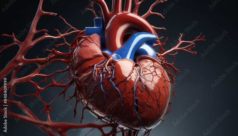 Ilustración de Stock Futuristic Human Heart Illustration: High ...