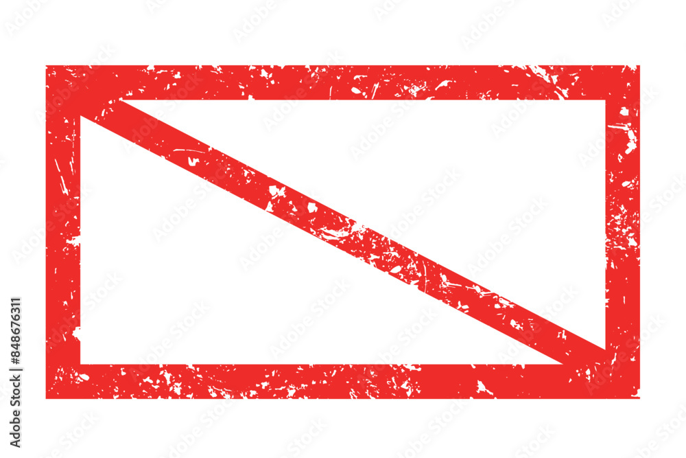 Forbidden sign in red ink stamp. Vector illustration of the forbidden ...