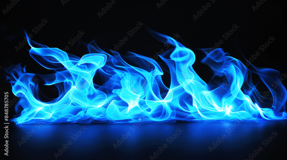 Blue flame fire overlay Stock Photo | Adobe Stock