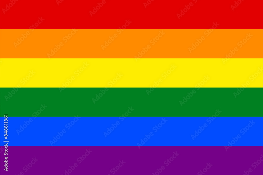 Official 6-colours rainbow Pride flag of GLBTQ community. Lesbian, gay ...