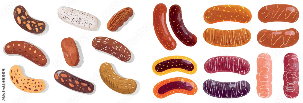 Various types of feces, excrement in normal and diseased conditions ...