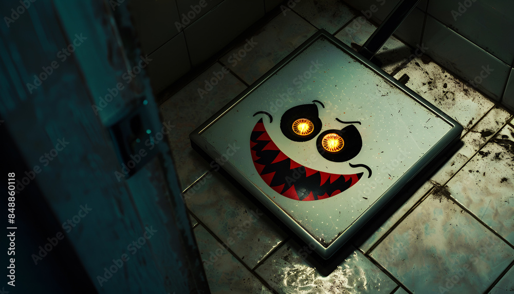 dreaded home bathroom scale that is possessed by an evil spirit, it is ...