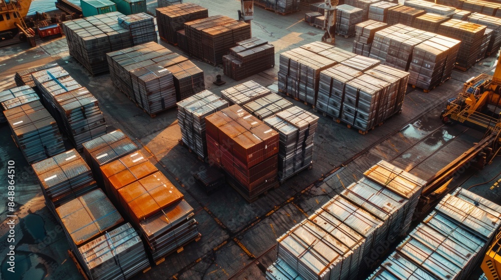 Port warehouse and vessel boarding - mooring operations in seaport ...