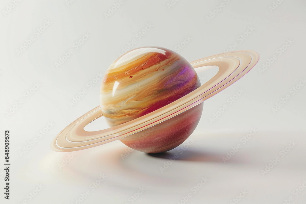 Saturn 3d model planet concept white background Stock Illustration ...