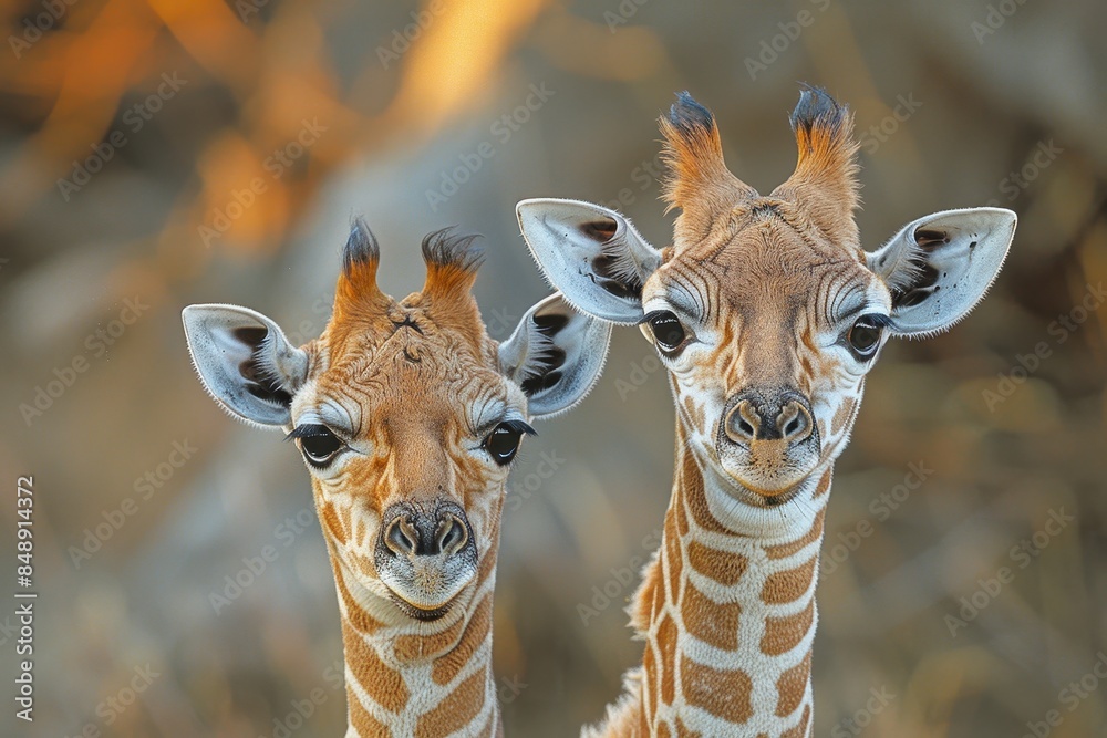 Baby Giraffe: A tall, gangly baby giraffe with large eyes and a long ...