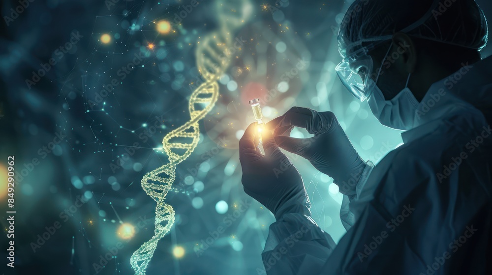 Conceptualize the synergy between science and hope with an image of a ...