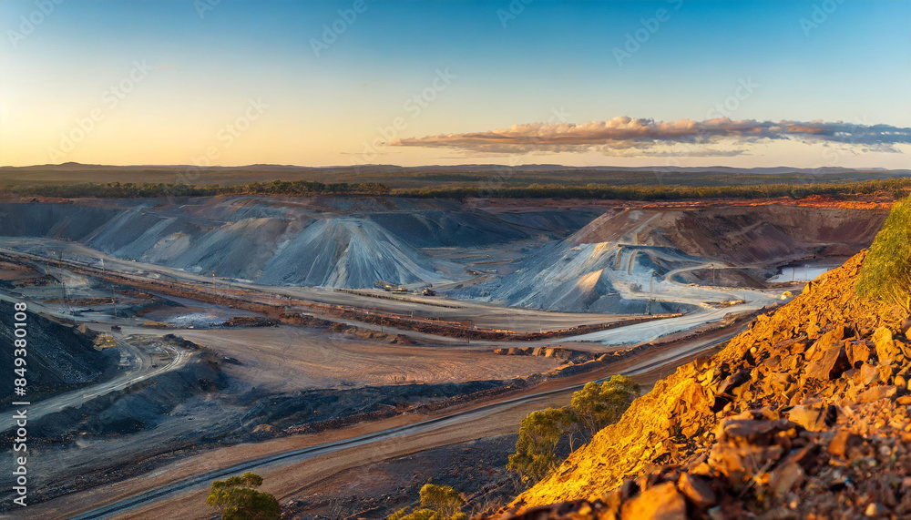 gold mining operation in remote Australia, showcasing the expansive ...