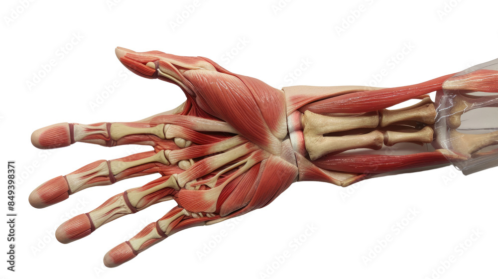 Hand anatomy on a transparent background Stock Photo | Adobe Stock