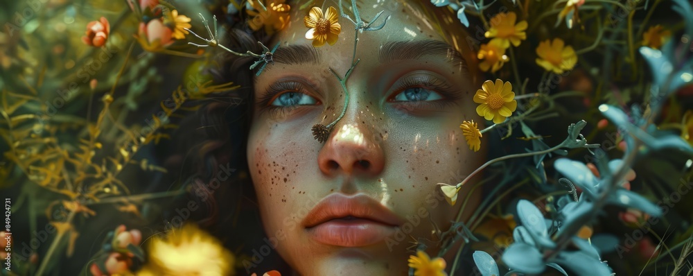 Surreal portrait, featuring dreamlike elements and imaginative ...