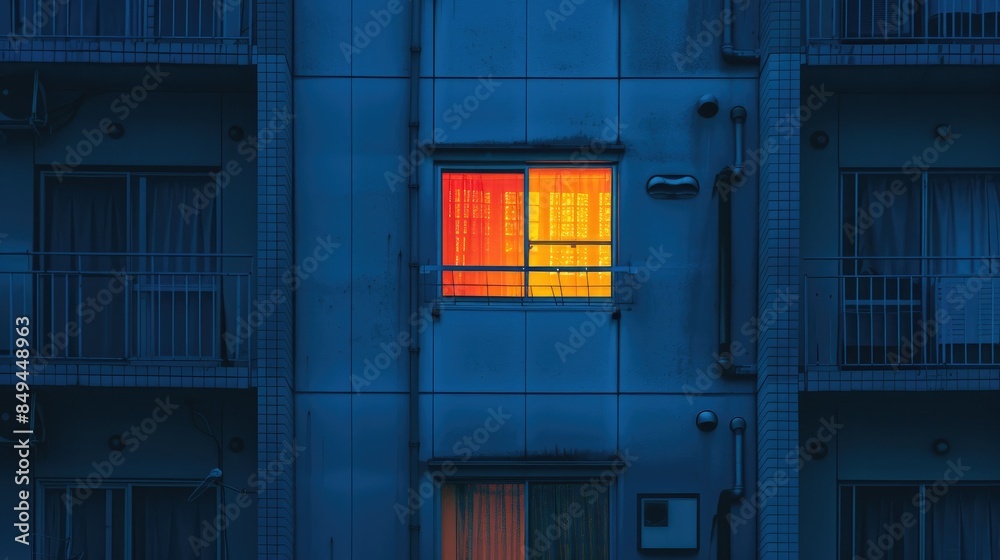Night Time Minimalism Photography of Building with light inside the ...