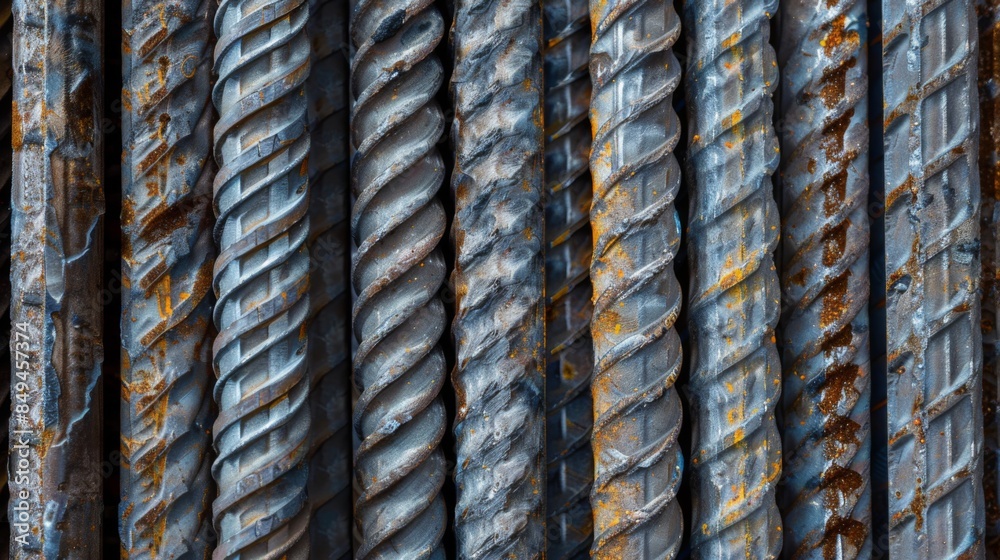 texture of steel deformed or bars background Deformed steel bars for ...