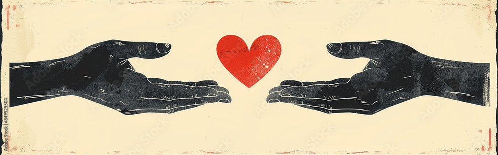 Minimalist Poster for International Day of Charity with Heart Symbol ...