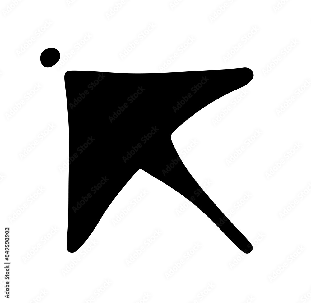 Doodle arrow click icon. Hand drawn mouse cursor. Vector illustration ...