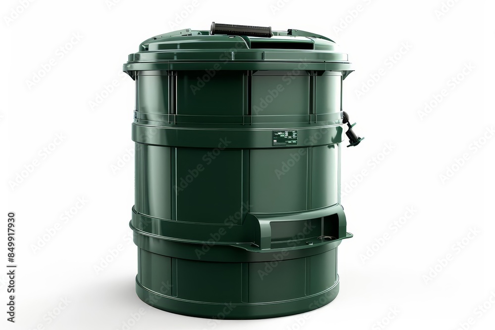 A rotating compost bin with dual chambers for continuous composting ...
