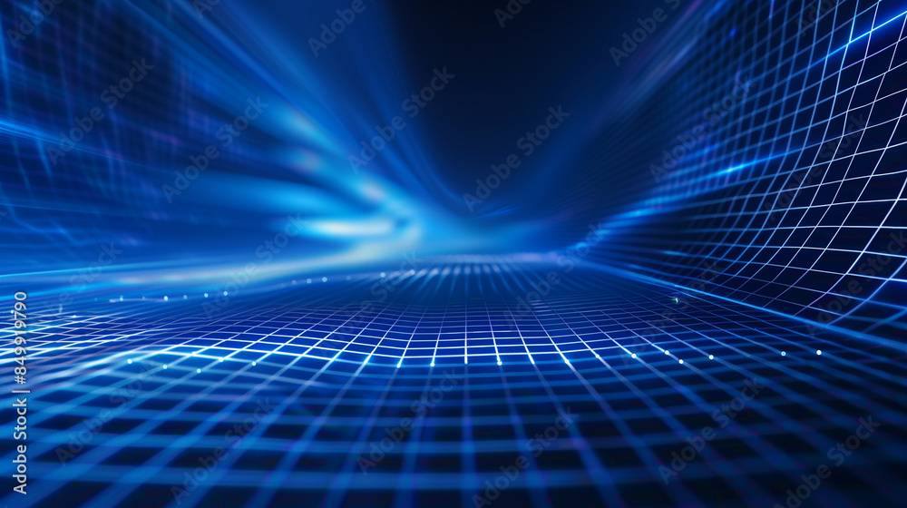 Abstract technology background. Blue virtual technology background with ...