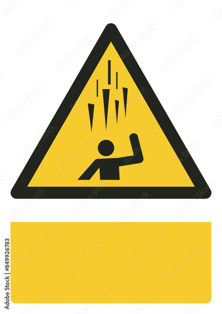 ISO warning safety signs_warning ; falling ice your custom message here ...