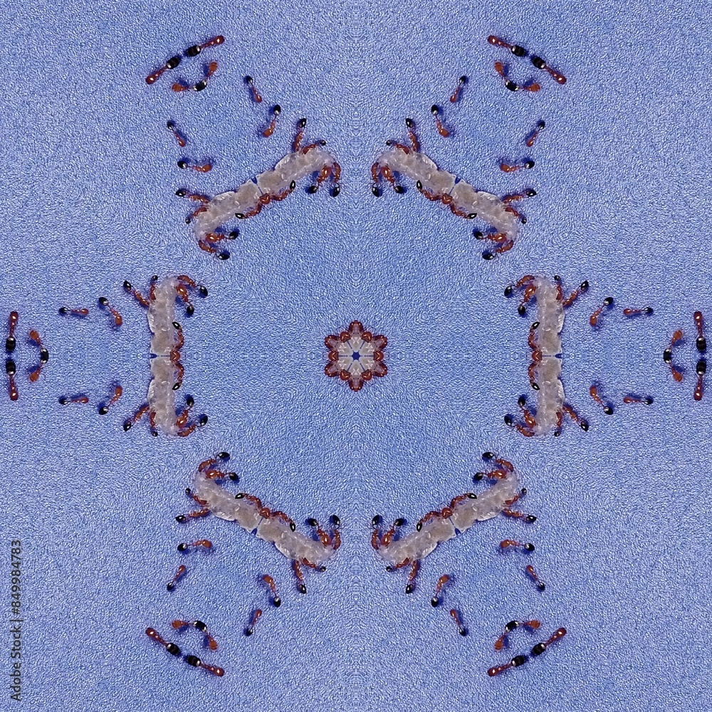 Red fire ants pattern as background for flyer, brochure, calendar ...