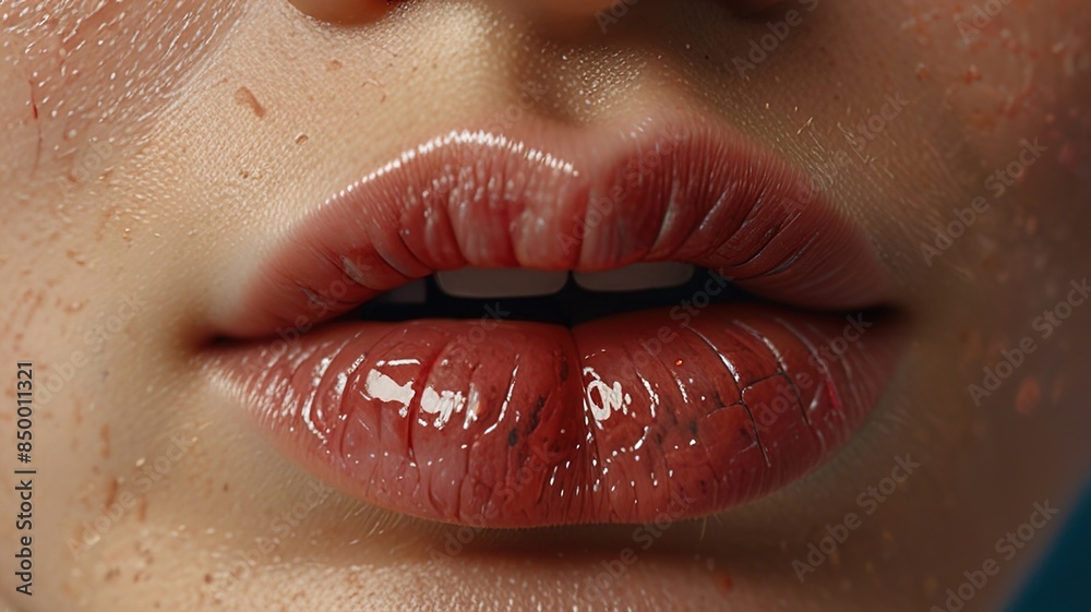 Detailed Close-Up of Dry, Chapped, and Crackled Lips - High-Resolution ...