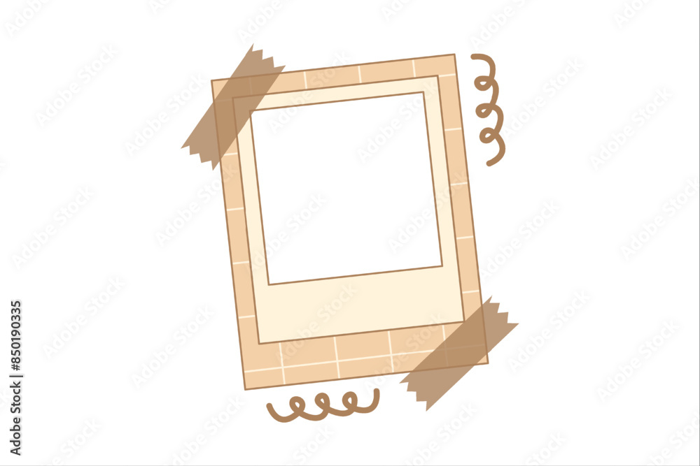 Retro Collage Frame Sticker Design Stock Vector | Adobe Stock