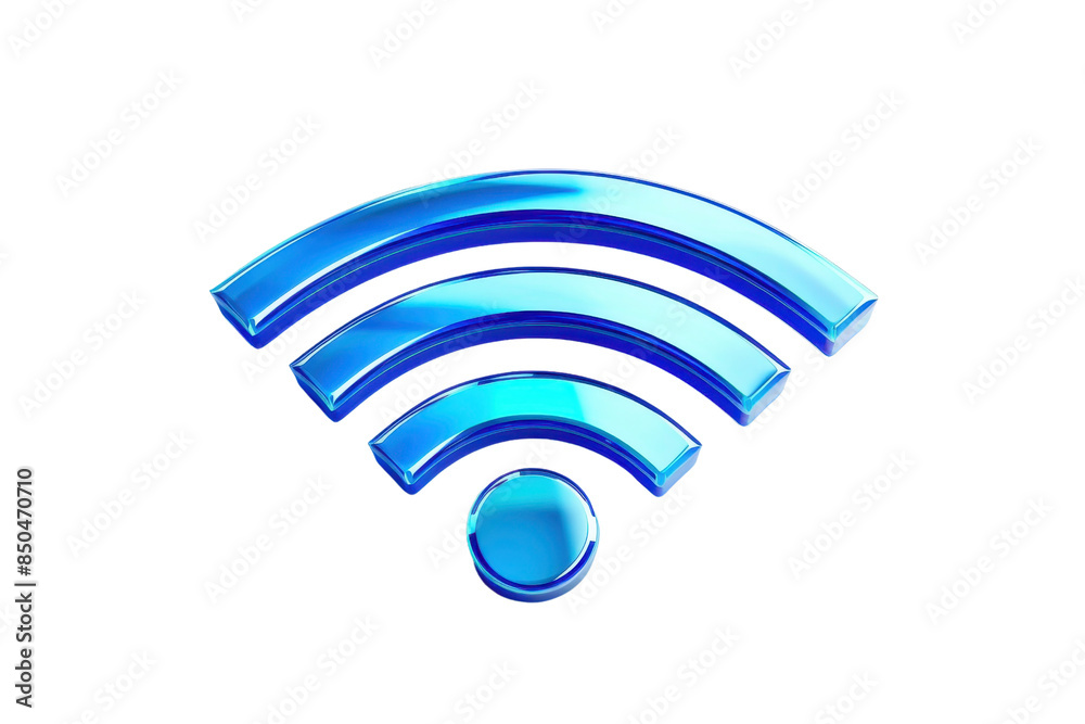 High-quality blue Wi-Fi symbol isolated on transparent background ...