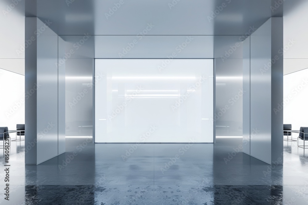 office lobby Two conference rooms are located on either side of a large ...