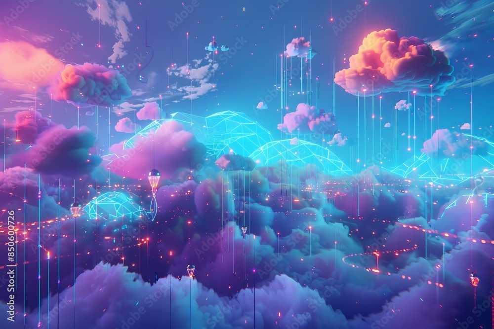 Picture a scene where Cloud Networking seamlessly blends with ...