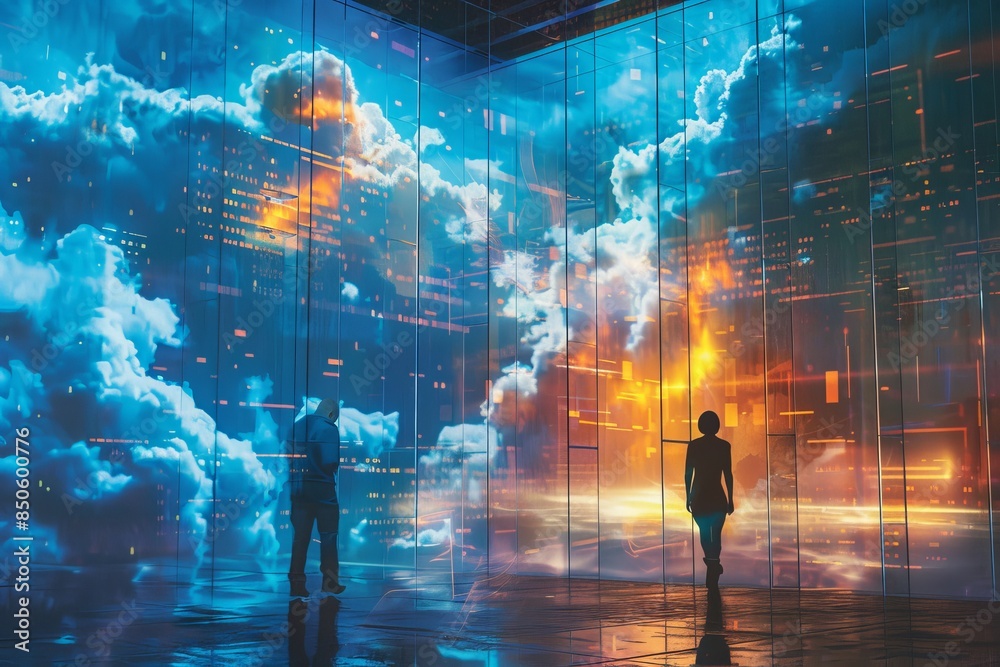 Picture a scene where Cloud Networking seamlessly blends with ...