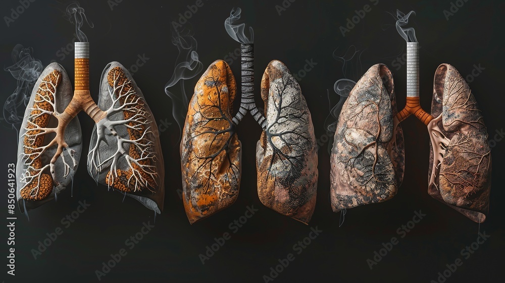 Explore the devastating effects of cigarette smoke on lung anatomy and ...