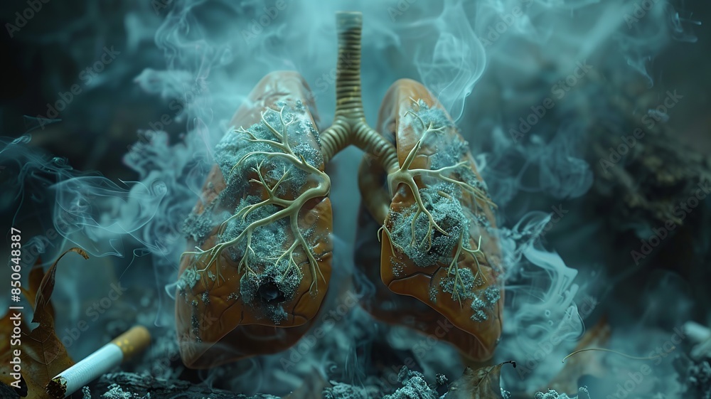 Explore the devastating effects of cigarette smoke on lung anatomy and ...
