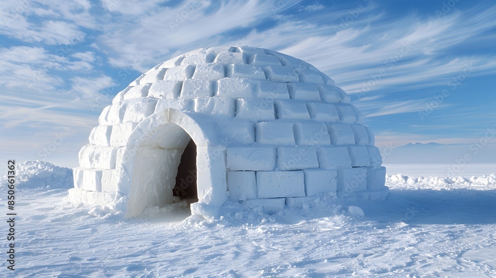 Traditional igloo, reflecting the ingenious architecture of the Inuit ...