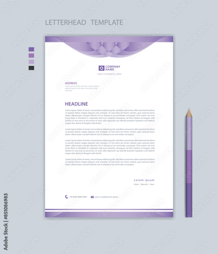 Letterhead template, company letterhead design, minimalist style ...