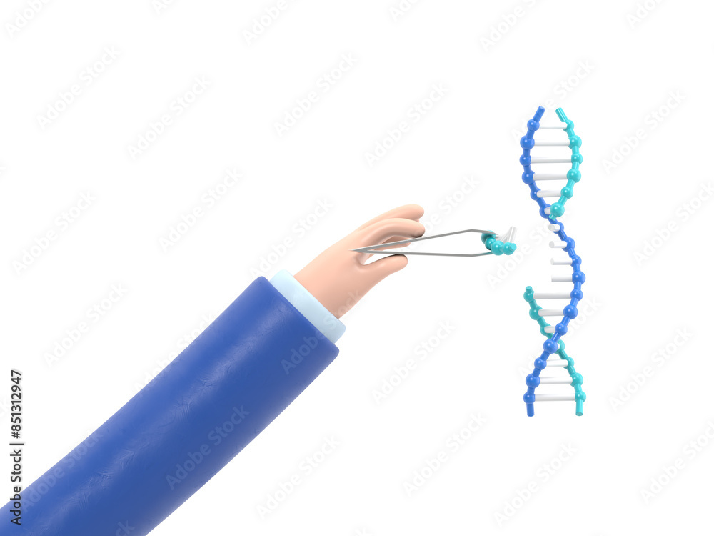Transparent Backgrounds Mock-up.Changing DNA concept. Manipulation DNA ...