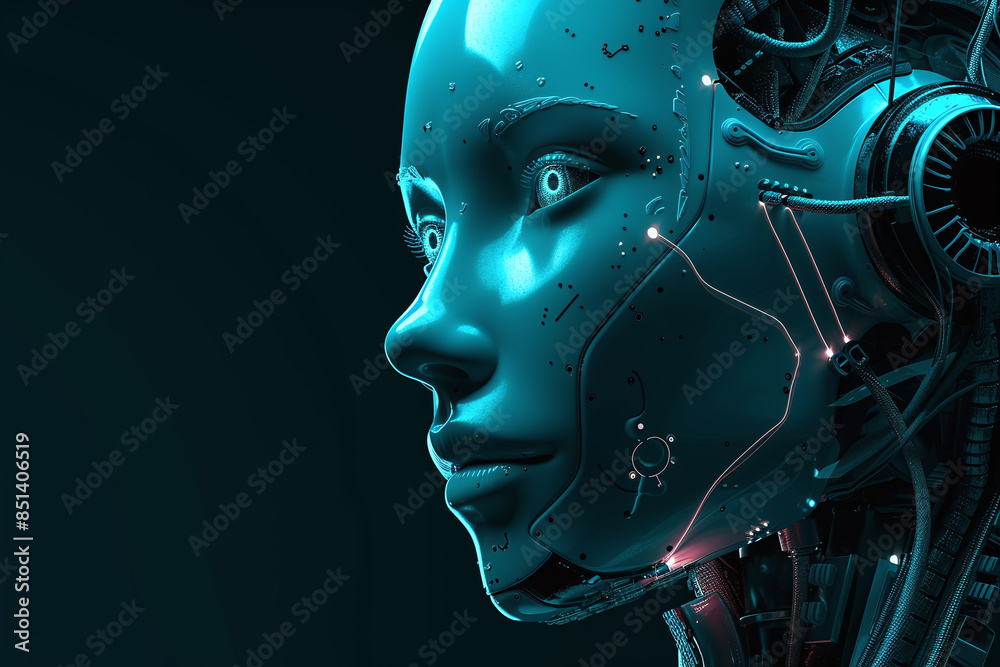 AI robot futuristic technology android or cyber humanoid. Artificial ...