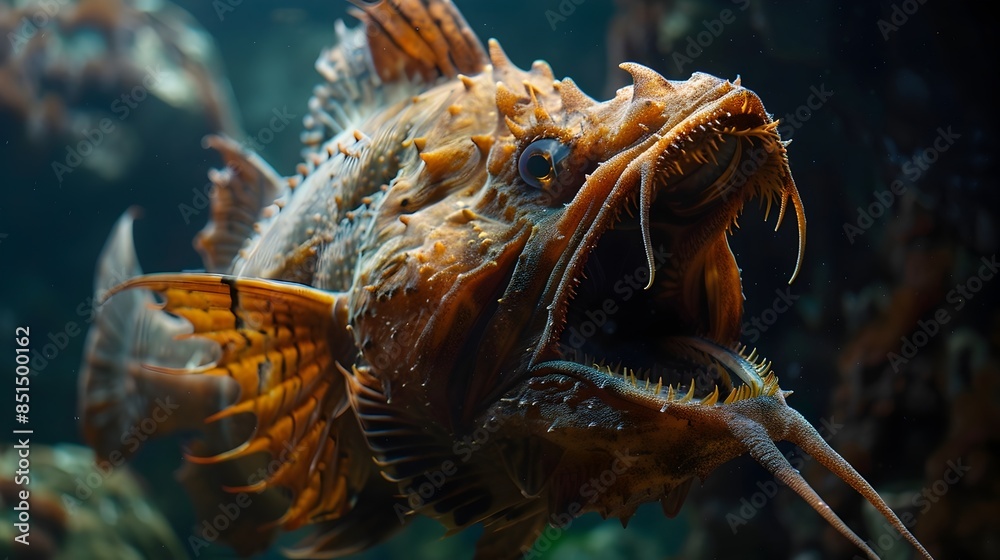 Rare Glimpse of a Deep Sea Anglerfish an Alien Like Creature in its ...