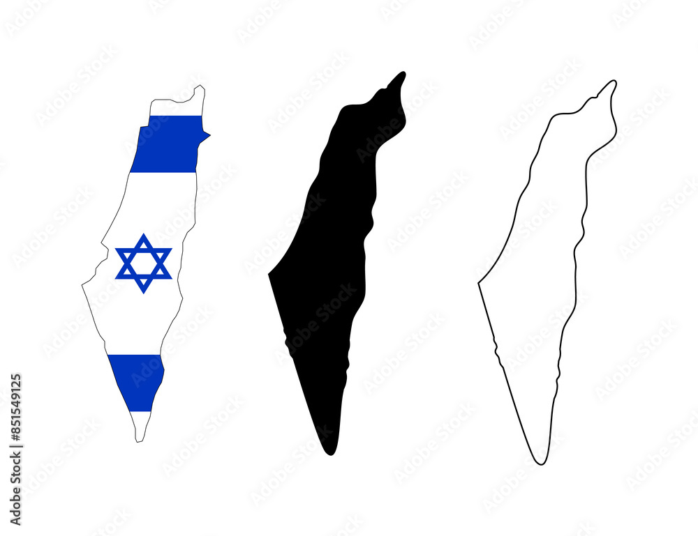 Isreal map isolated on transparent background Stock Illustration ...
