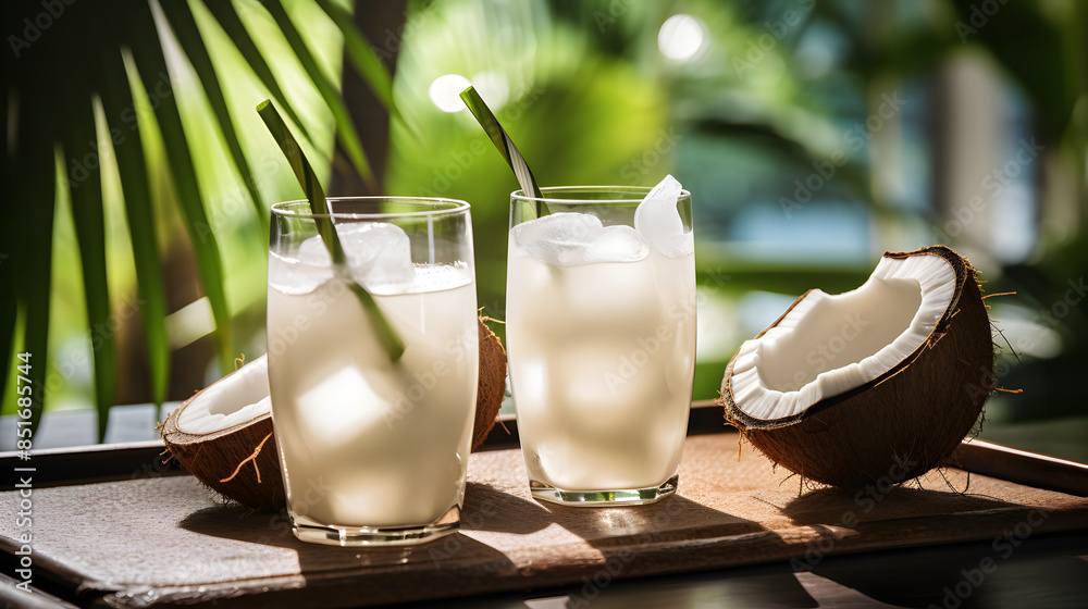 coconut juice drink food afternoon tea photography poster background ...