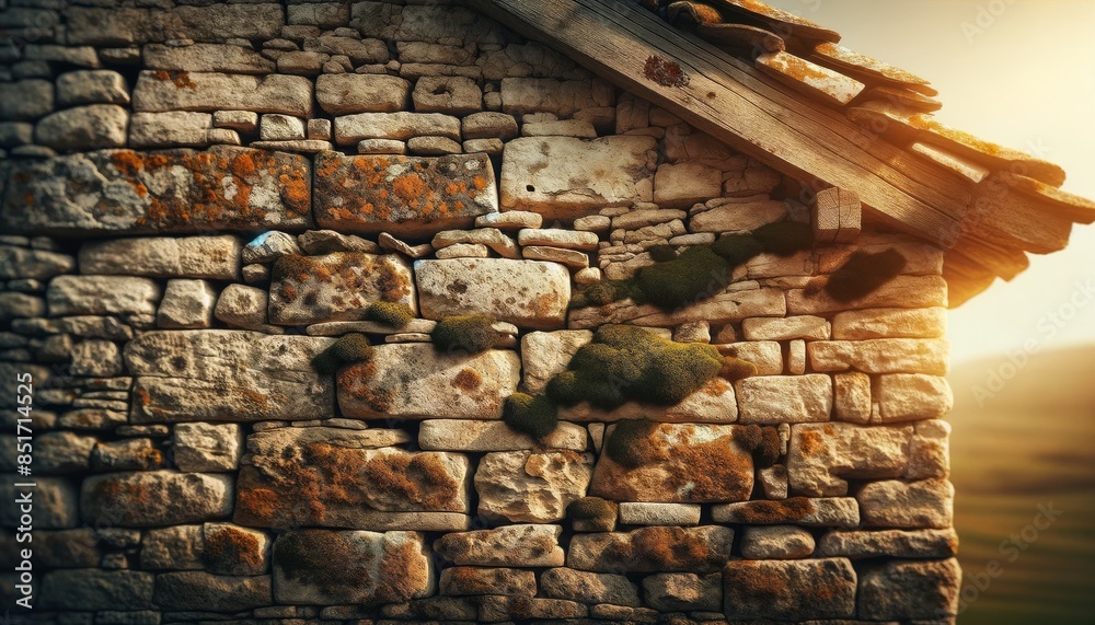 Detailed texture of a farmhouse wall, showcasing the rustic beauty and ...
