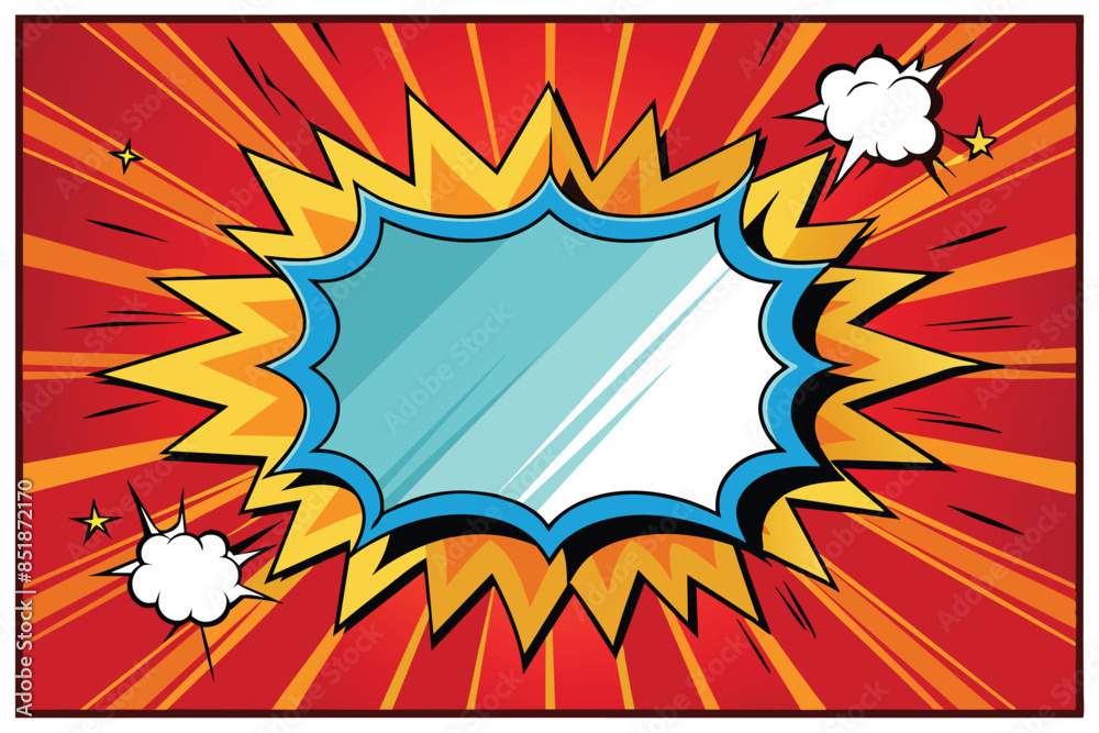 carton box background with "boom" Stock Vector | Adobe Stock