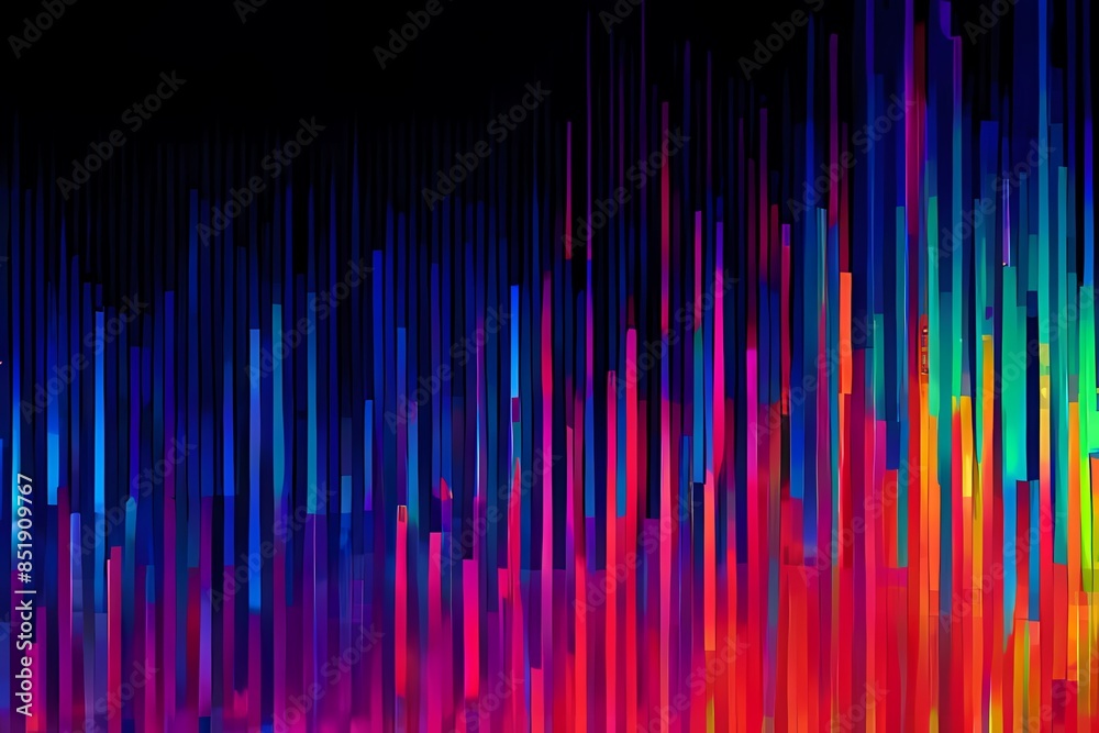 Digital Glitch: High-Resolution Texture with Colorful Pixelation and ...