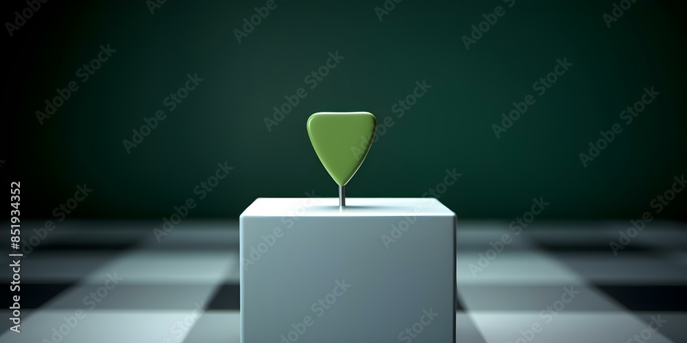 Checkbox with green voting tick symbolizes democratic right to choose ...