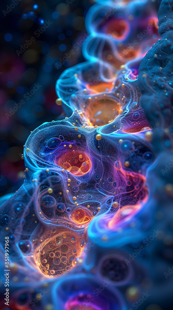 Microscopic image of taste bud sensory cells on the tongue, showing the ...