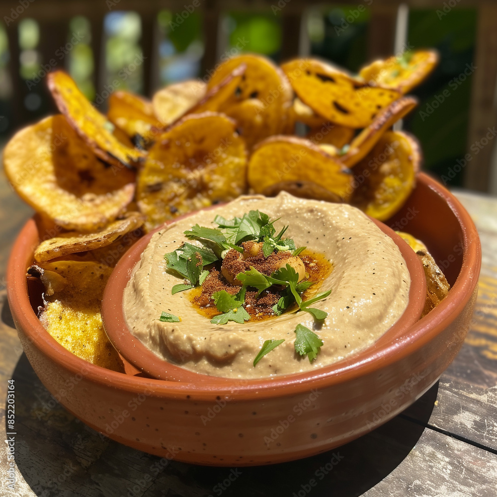 Latin Savor: Adobo Seasoning Dip with Pork Rinds and Plantain Chips ...