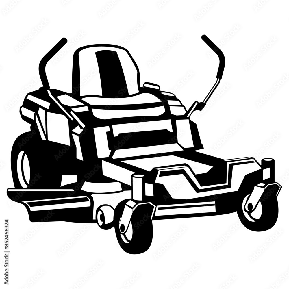 Zero Turn Lawn Mower Stock Vector Adobe Stock