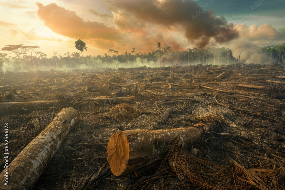Deforestation in the Amazon rainforest, exacerbated by climate change ...